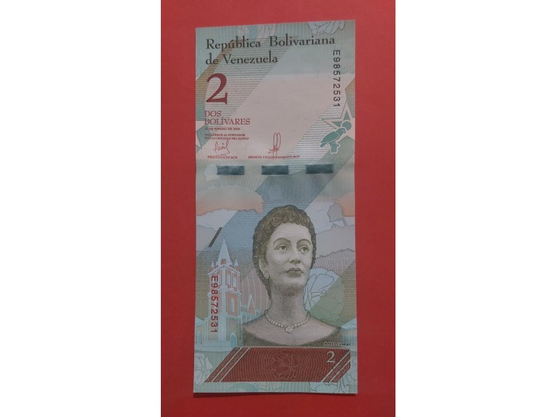 2 bolivares 2018 god Venecuela UNC