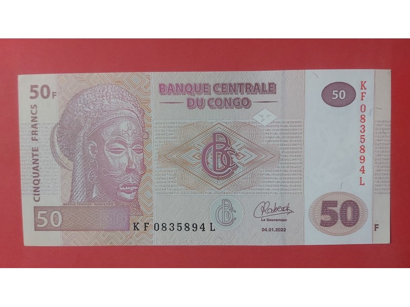 50 francs 2022 god Kongo UNC
