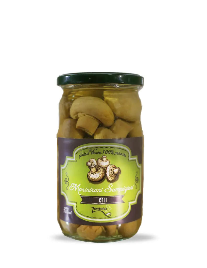 Plodovi Vlasine Marinirani šampinjoni celi, 720g