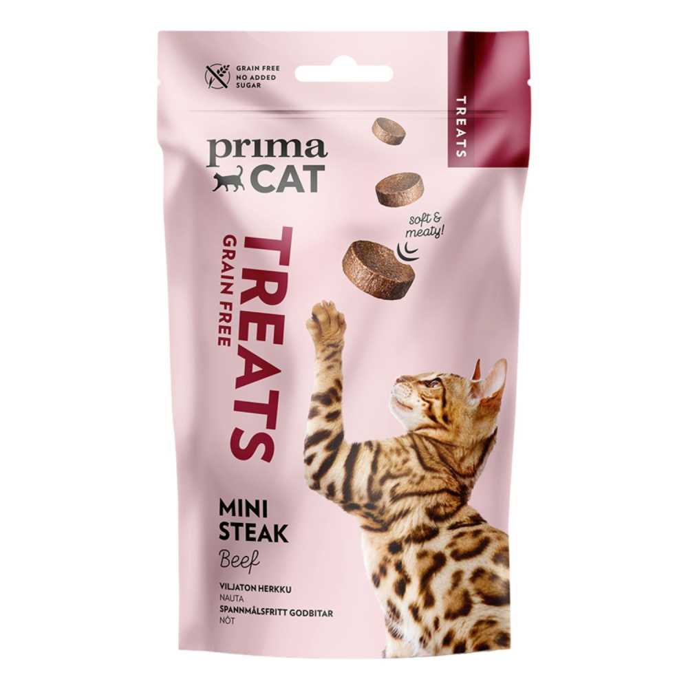 Prima Cat snacks GF - Mini steak Beef 50g