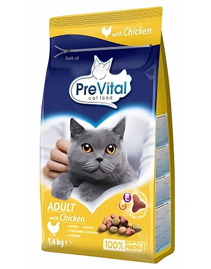 PPF-PreVital,Dry Cat MIX adult-beef&chicken 1400g