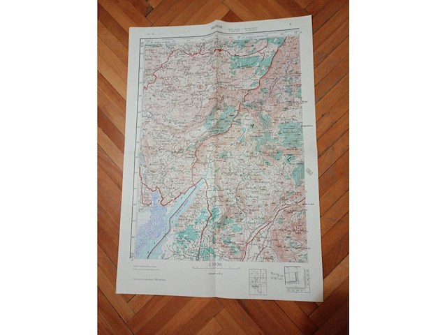 Topografska Karta Skadar 1 Jugoslavija