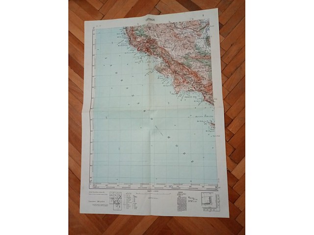 Topografska Karta Cetinje 3 Jugoslavija