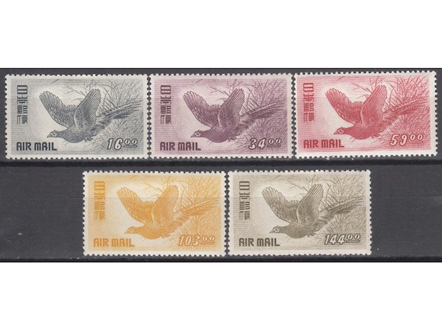 Japan 1950 Avio pošta Ptice set *