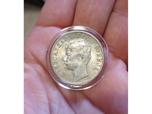 2 Dinara 1897 godine, extra komad,, srebro 10 gr., aUNC