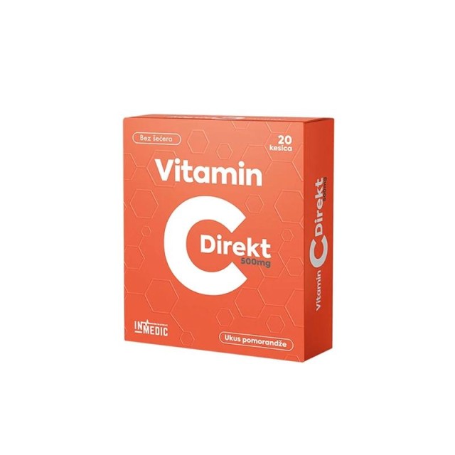 Vitamin c direkt kesice 20x500mg inpharm