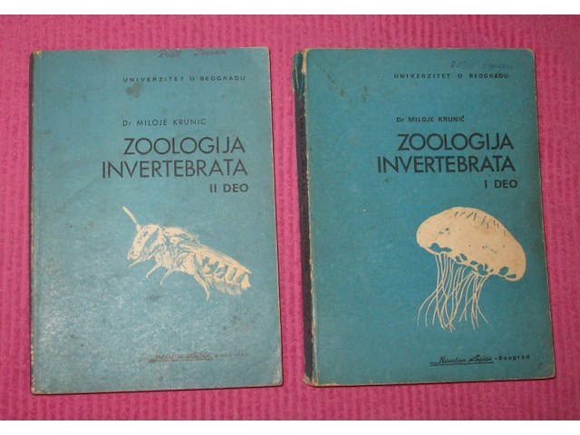 Dr Miloje Krunić - ZOOLOGIJA INVERTEBRATA I-II