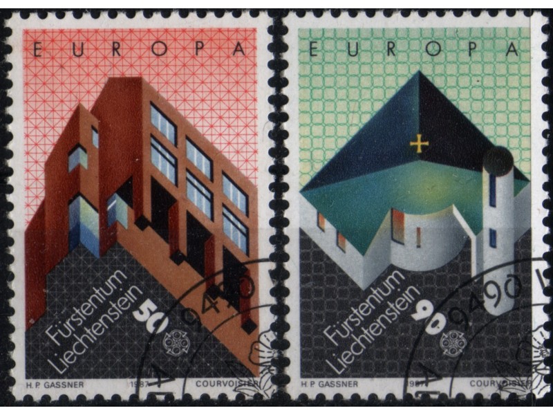 kt699gy 09.mar1987 LiechtensteinF Mi916-7 -o-