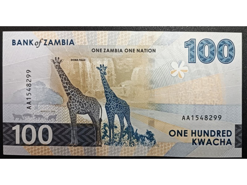 ***ZAMBIA 100 KWACA NOVO NOVO NOVO