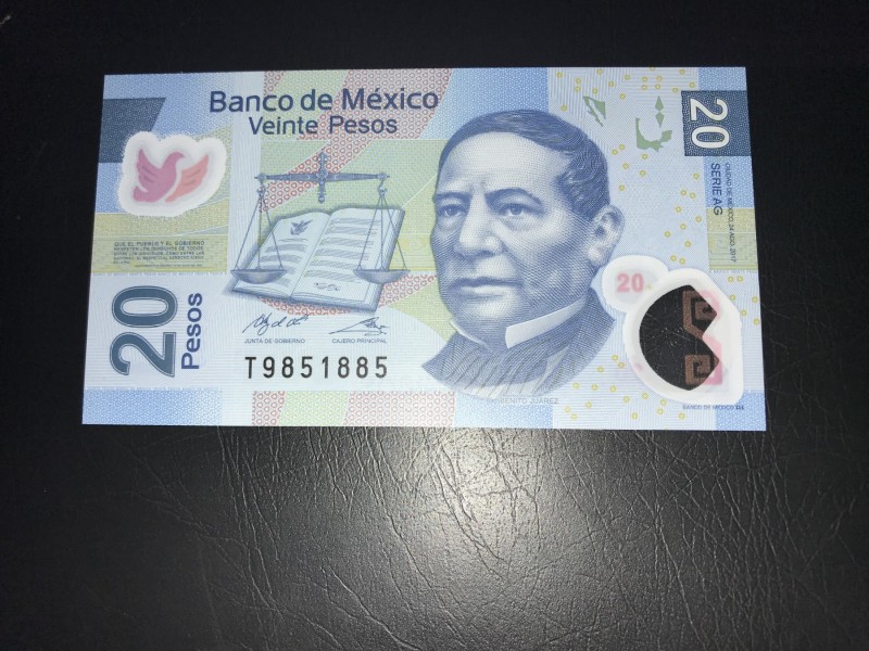 MEXICO 20 PEZOSA.2017.