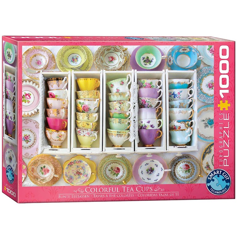 Eurographics Tea Cups Boxes 1000-Pieces Puzzle 6000-5342