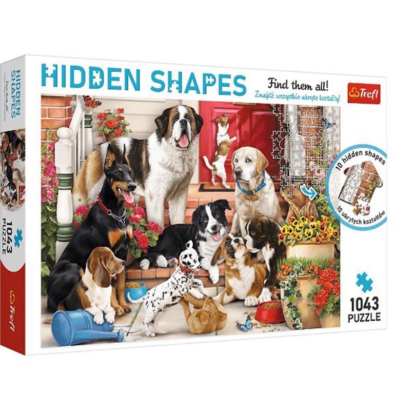 Trefl Puzzle 1000 pcs Hidden Shapes Doggy Fun 1043 pcs 10675