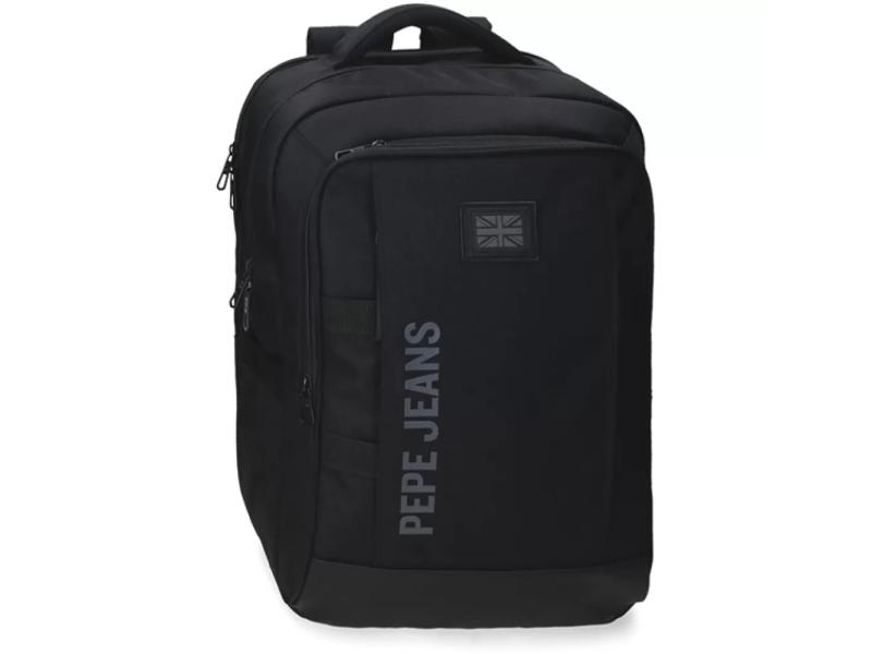 PEPE JEANS RANAC 44CM SA PREGRADAMA ZA LAPTOP I TABLET MATLOCK BLACK