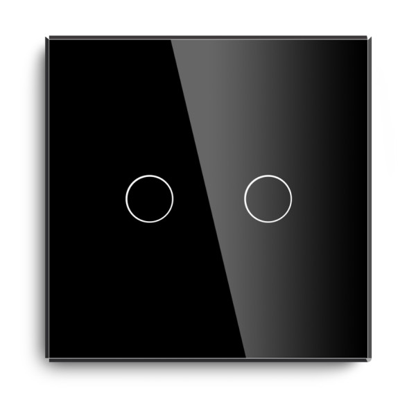 WI-FI PAMETNI PREKIDAČ 2G TUYA CRNI (WIFI TOUCH SWITCH)