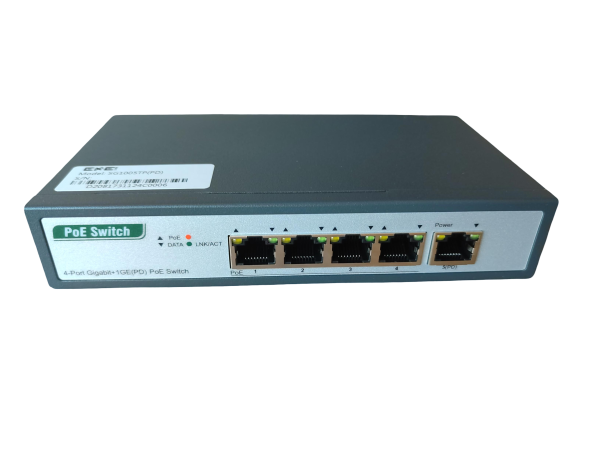 EXELINK SG1005TP(PD) NEUPRAVLJIVI SWITCH 4×10/100/1000 BASE-T(POE/POE+) 1×10/100/1000 BASE-T(PD) PORTA
