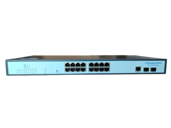 EXELINK SG2518 SWITCH ZA RACK SA 16×10/100/1000 BASE-T,2×1000 BASE-X SFP PORTA L2 MANAGED