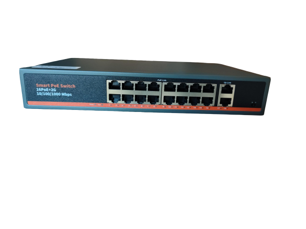 EXELINK SG1218TDP NEUPRAVLJIVI SWITCH 16×10/100/1000 BASE-T(POE/POE+),2×10/100/1000 BASE-T PORTA