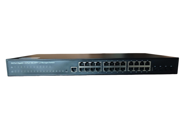 EXELINK SGX2528 SWITCH ZA RACK 24X 10/100/1000 BASE-T, 4X1G/10GE BASE-X SFP+ PORTA L2 MANAGED