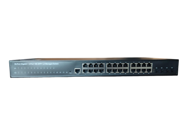 EXELINK SGX3528-V2 SWITCH ZA RACK SA 24×10/100/1000 BASE-T, 4X1G/10GE BASE-X SFP+ PORTA