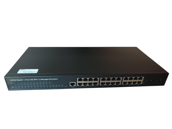 EXELINK SGX3728P-V2 UPRAVLJIVI POE SWITCH SA 24×10/100/1000 BASE-T(POE/POE+), 4X1G/10 GE BASE-X SFP+ PORTA