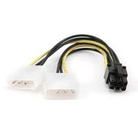 KABL WIRETEK 2X4PIN MOLEX MALE NA 6PIN PCIEX FEMALE