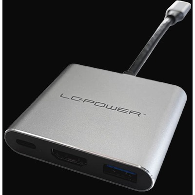 USB LC POWER LC-HUB-C-MULTI-4-V2 USB TYPE C HUB 1XUSB3.0 ,1X TYPE C-CHARGI