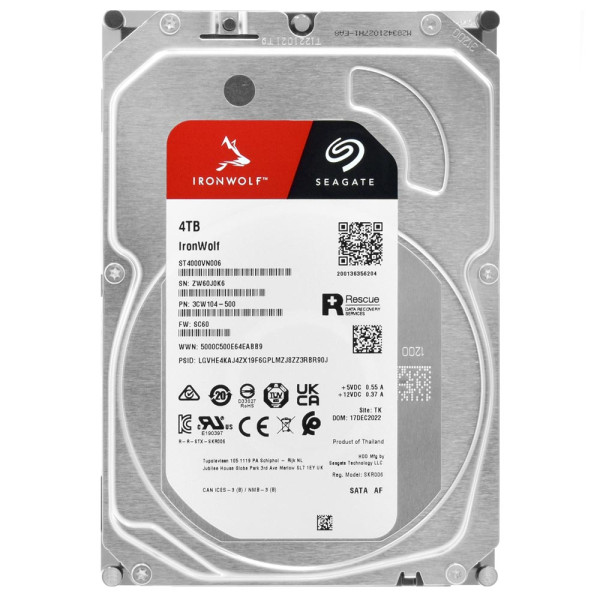 HARD DISK FES-SATA 4TB SEAGATE IRONWOLF ST4000VN006 5400RPM 256MB