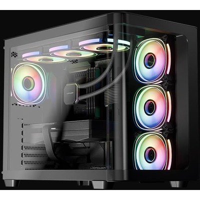 TOWER LC POWER GAMING 8001W-ON PRO-STORM LIGHT 4X120MM ARGB FAN 1XUSB3.0 2XUSB2.0 1XUSB3.0 TYPE-C WHITE