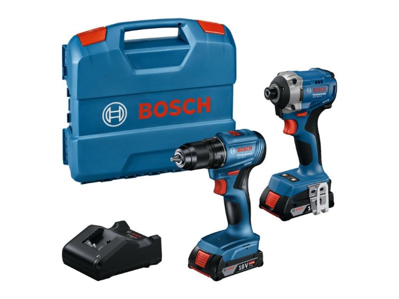 BOSCH PLAVI ALAT SET ALATA GDR 18V-215 + GSR 185-LI,2×2,0 AH + GAL 18V-20 + KOFER 06019N2023