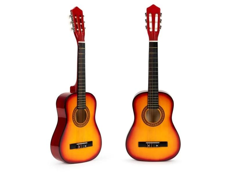 ECO TOYS VELIKA KLASICNA DRVENA GITARA ZA DECU SA 6 ZICA