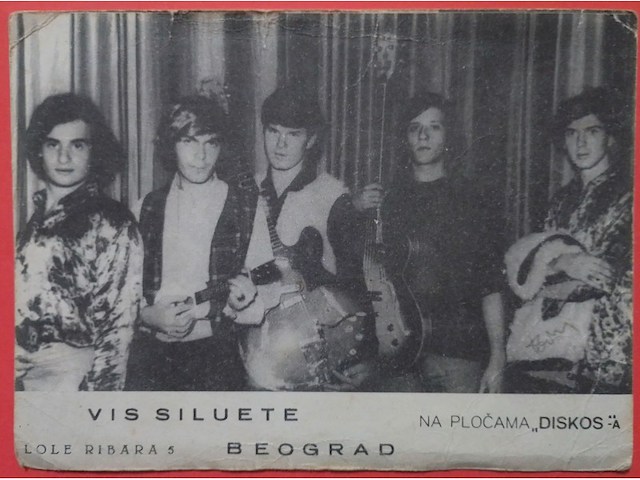 VIS SILUETE- BEOGRAD -PROMO FOTO-AUTOGRAM KARTA