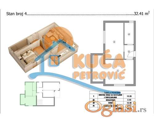 Novogradnja 32m2 Branko Bjegović