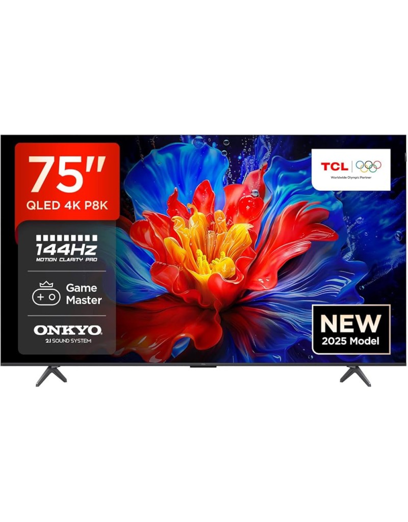 TCL 75P8K QLED 75" 4K UHD 144Hz Google TV crna