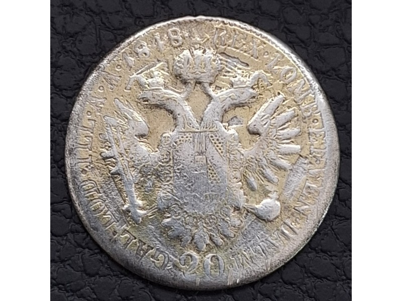 20 kreuzer 1848. srebro 6.68 gr