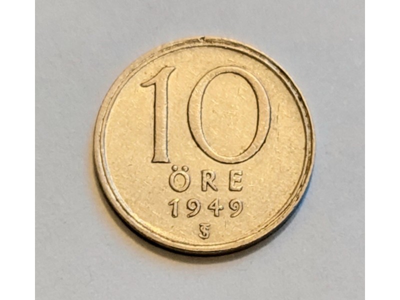 Švedska - 10 Ore 1949 XF