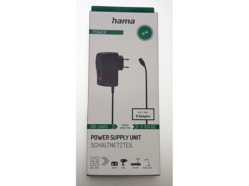 hama power 12W DC 3V, 4.5V, 5V, 6V, 9V, 12V