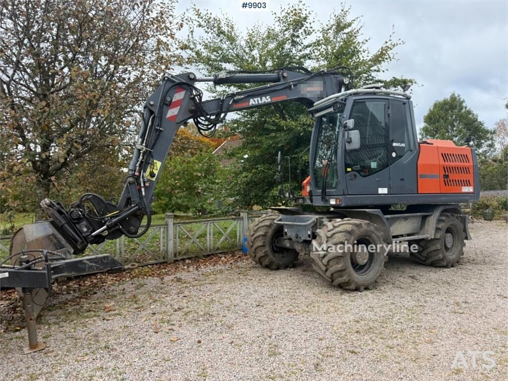 Atlas 160 wheel excavator with tiltrotator and attachmen bager točkaš