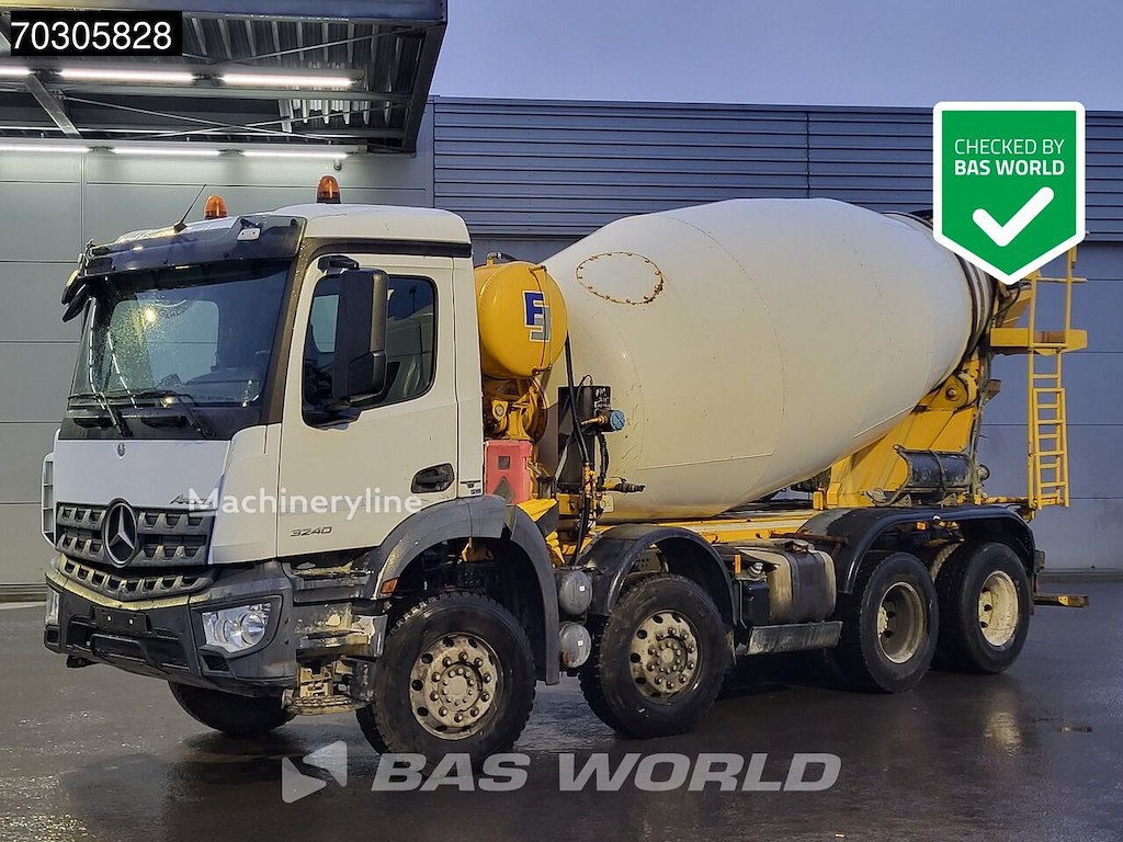 Mercedes-Benz Arocs 3240 8X4 9m3 mixer Steelsuspension Automatic Airco Euro 6 kamion s mešalicom za beton