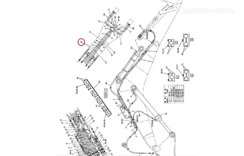 Hitachi 8066043 crevo za Hitachi EX1800 EX1800-3 EX1900-5 EX1900-6 bagera