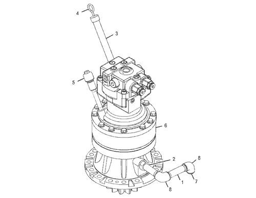 Caterpillar 367-8277 rotacioni prenosnik za Caterpillar 311D bagera