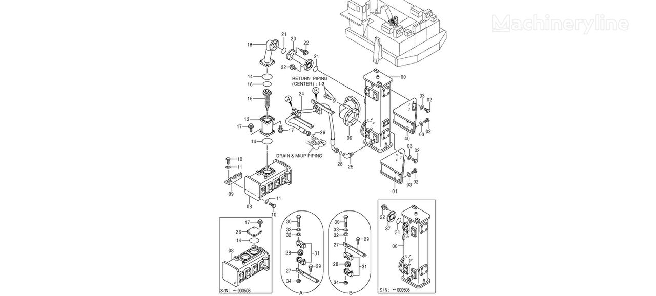 6022873 kolektor za Hitachi EX5500-5 bagera
