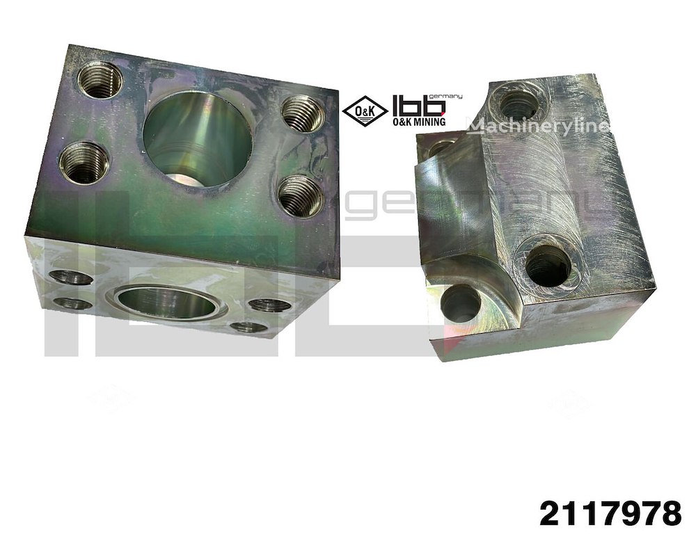 Flange block 2117978 drugi rezervni deo za hidrauliku za O&K RH200, RH340 bagera