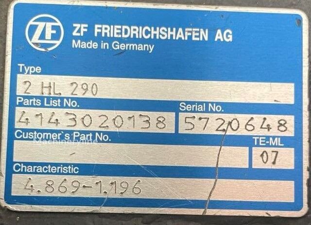 ZF 2HL290 130902-02185 menjač za Doosan DX210WA bagera