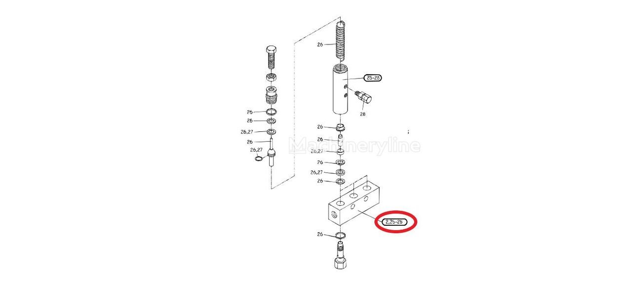 4806515 hidraulični razvodnik za Caterpillar RH120, RH170, 6030, 6040, 6050, 6060 bagera