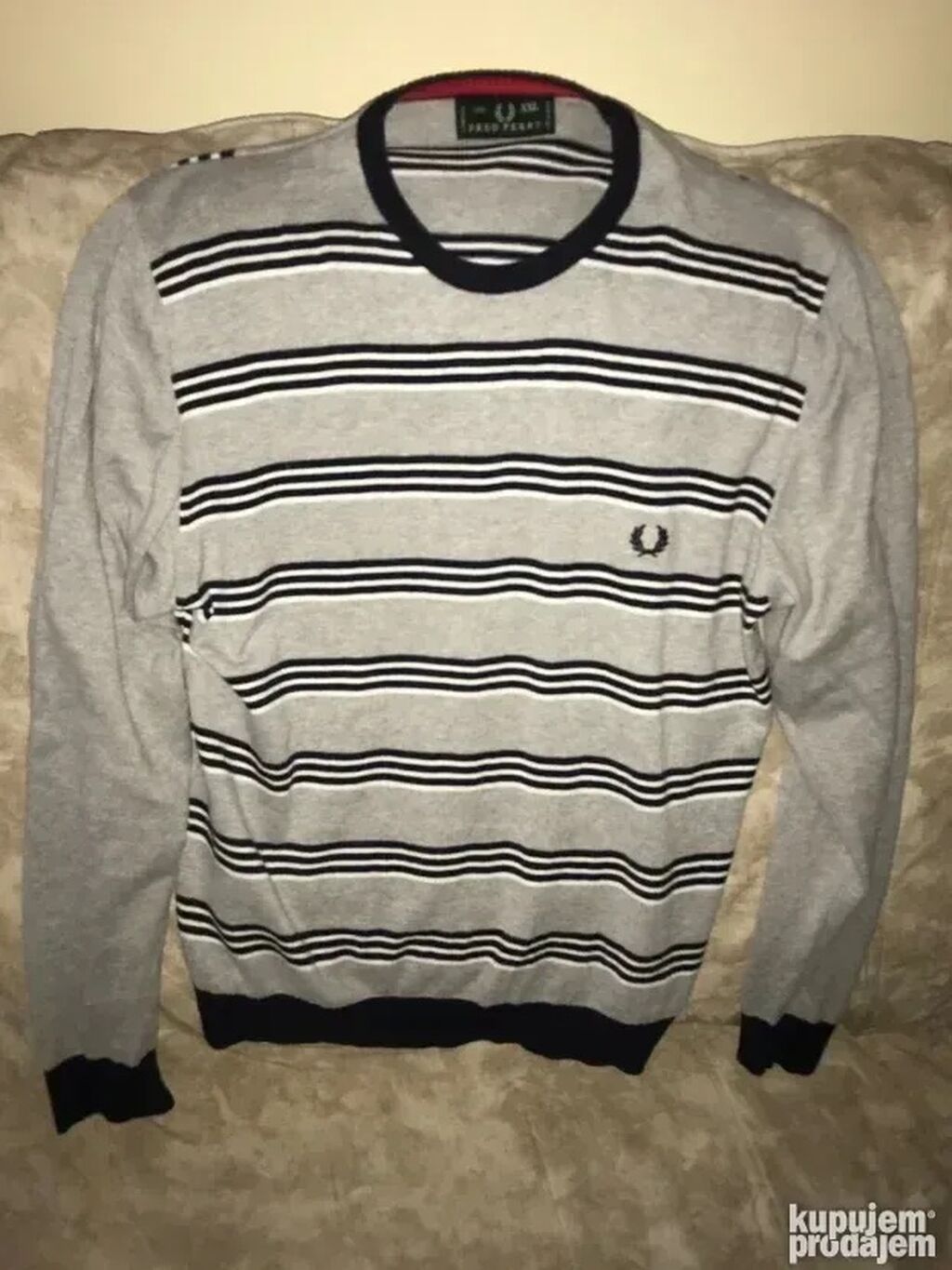 Original Fred Perry dzemper L / XL 100% cotton Made in Italy Ramena