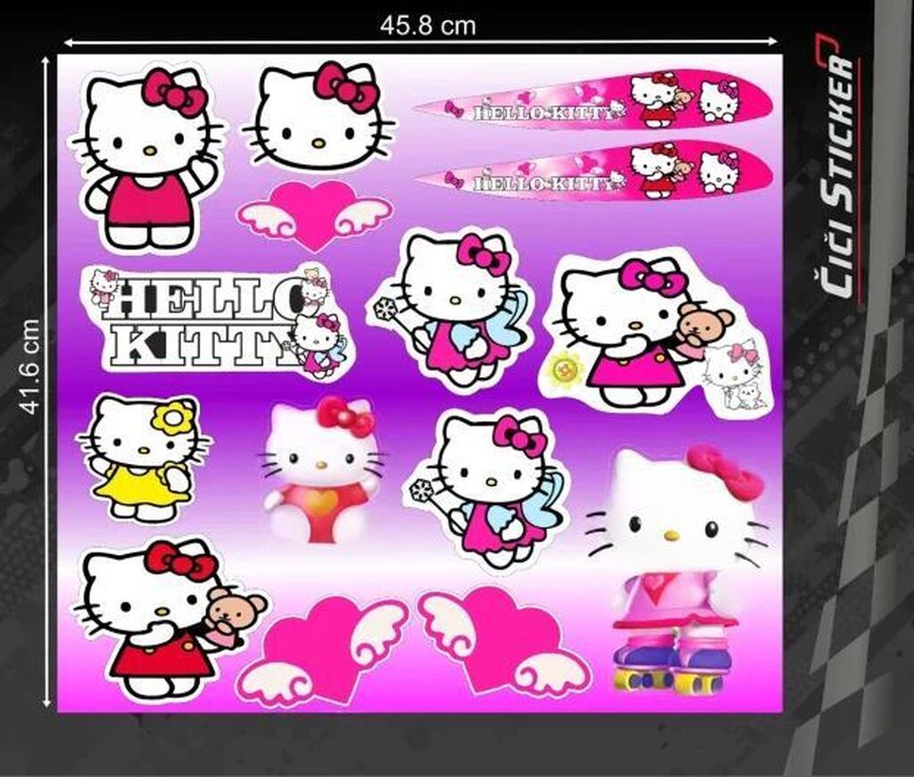 HELLO KITTY Nalepnice komplet - Nalepnice - 2681    Opis: Hello Kitty