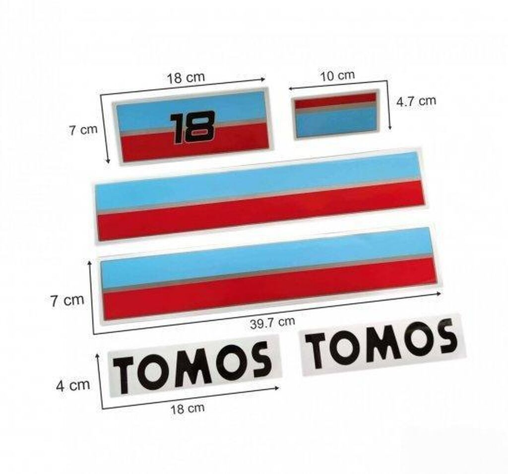 Tomos 18 - nalepnice - 1556    opis: samolepljive nalepnice izrađene