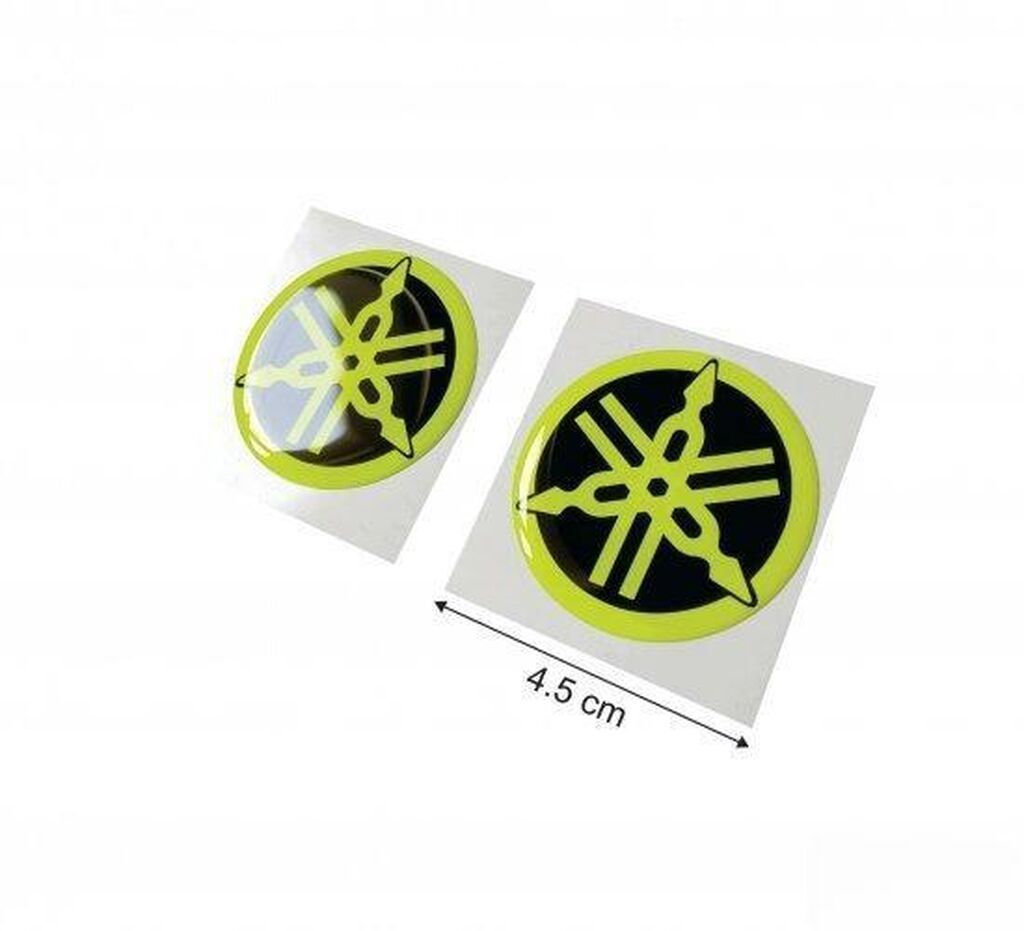 YAMAHA ZNAK - stiker - fluo žuti - 1043    Opis: Nalepnice za motore