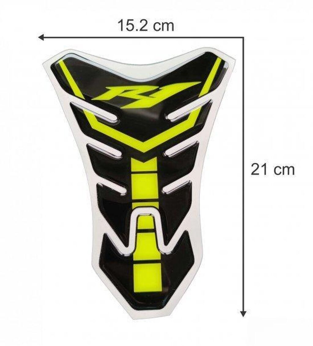 Yamaha R1 Fluo Žuta - Tank pad - 1369    Opis: Samolepljivi protektor