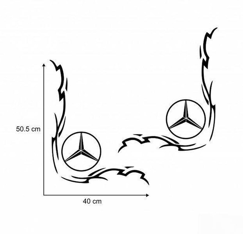 Nalepnice za kamione - mercedes tribal nalepnice - 1654    opis